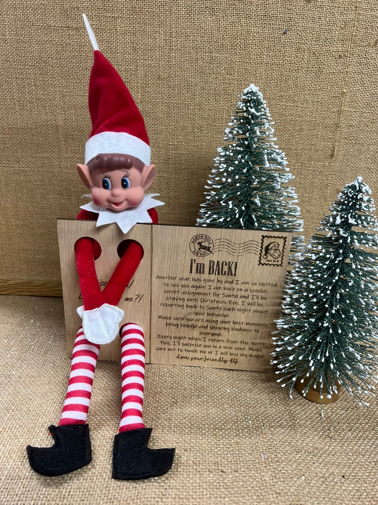 Elf Welcome Back Postcard – Mema's Creations Sunshine Coast
